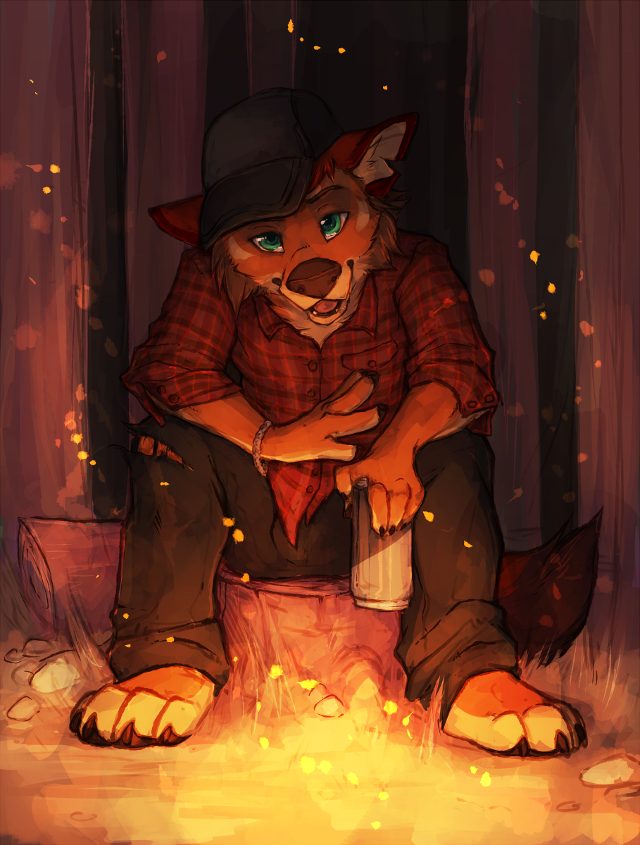 The Big ImageBoard (TBIB) - alcohol anthro barefoot beer beverage biped canid canine canis claws ...