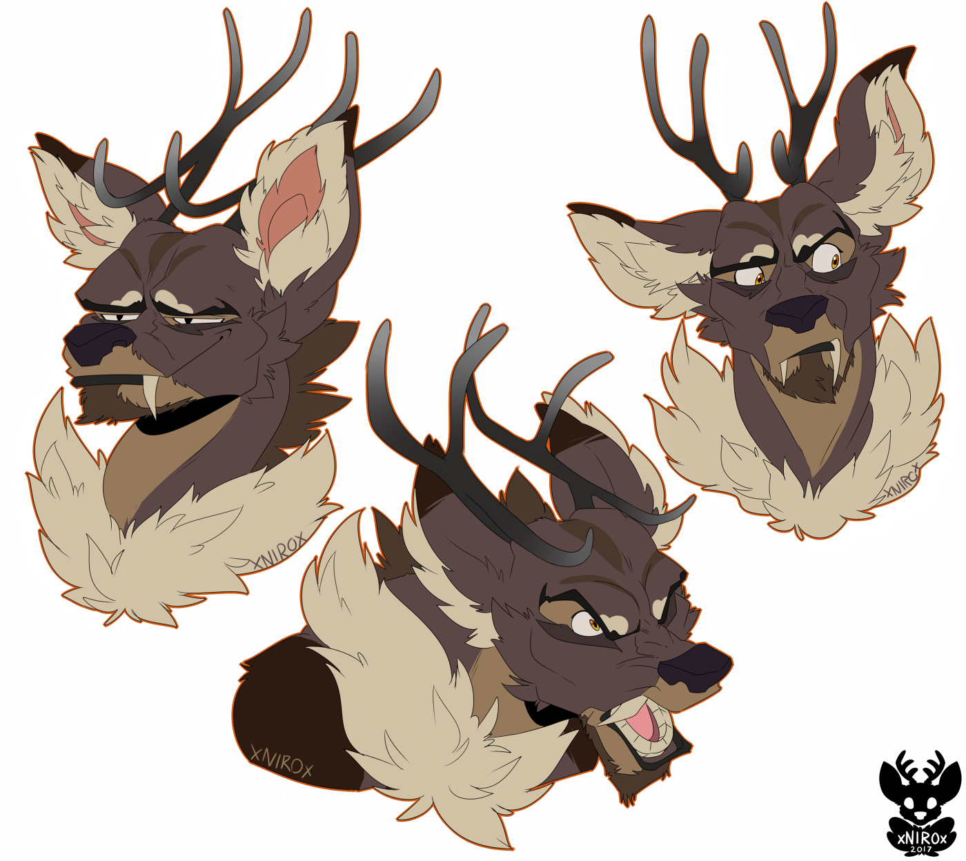 The Big ImageBoard (TBIB) - 2017 anthro antlers brown body brown fur ...