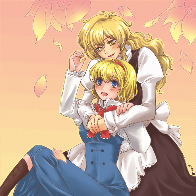 The Big ImageBoard (TBIB) - 2girls alice margatroid bad id bad pixiv id blonde hair blue eyes ...