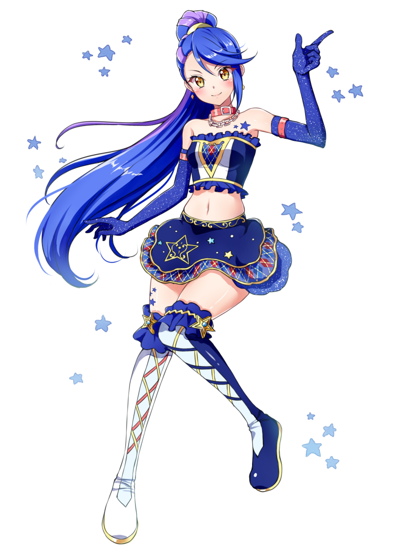 The Big ImageBoard (TBIB) - 1girl aikatsu! (series) aikatsu stars! asymmetrical legwear blue ...