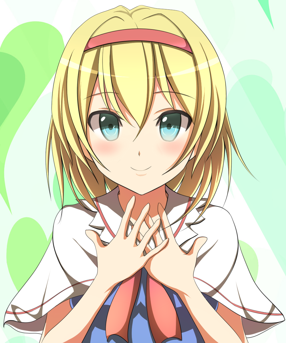 The Big ImageBoard (TBIB) - 1girl alice margatroid blonde hair blush bow capelet commentary ...