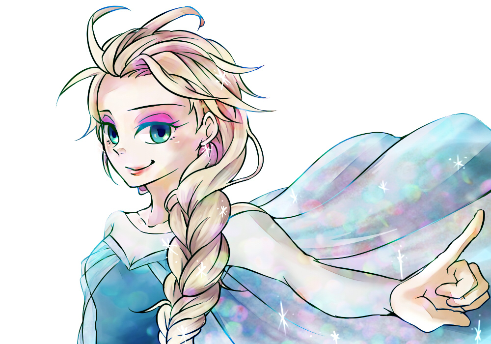 The Big Imageboard Tbib 1girl Blonde Hair Braid Disney Elsa Frozen