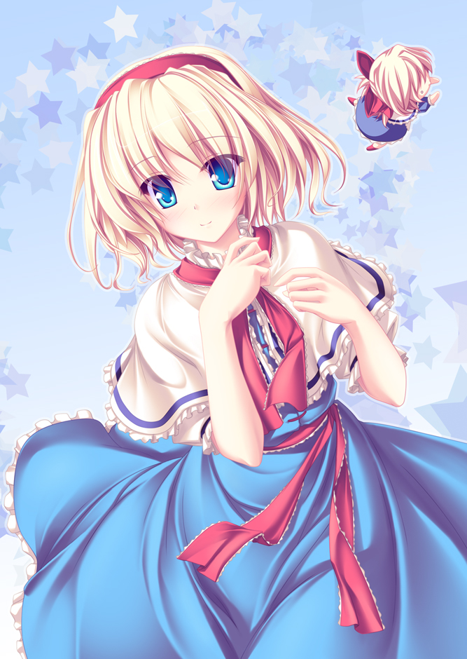 The Big ImageBoard (TBIB) - 1girl alice margatroid blonde hair blue eyes blush capelet ...