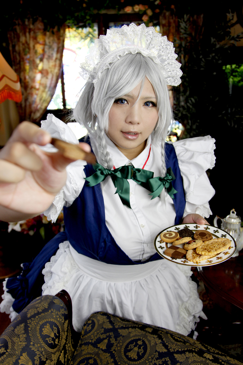 The Big Imageboard Tbib Apron Big Breasts Blue Eyes Braid Breasts