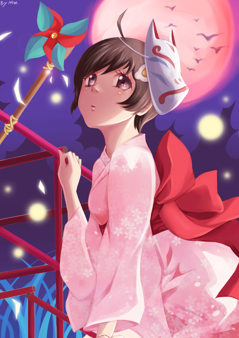 The Big ImageBoard (TBIB) - 1girl araragi tsukihi black eyes black hair ...