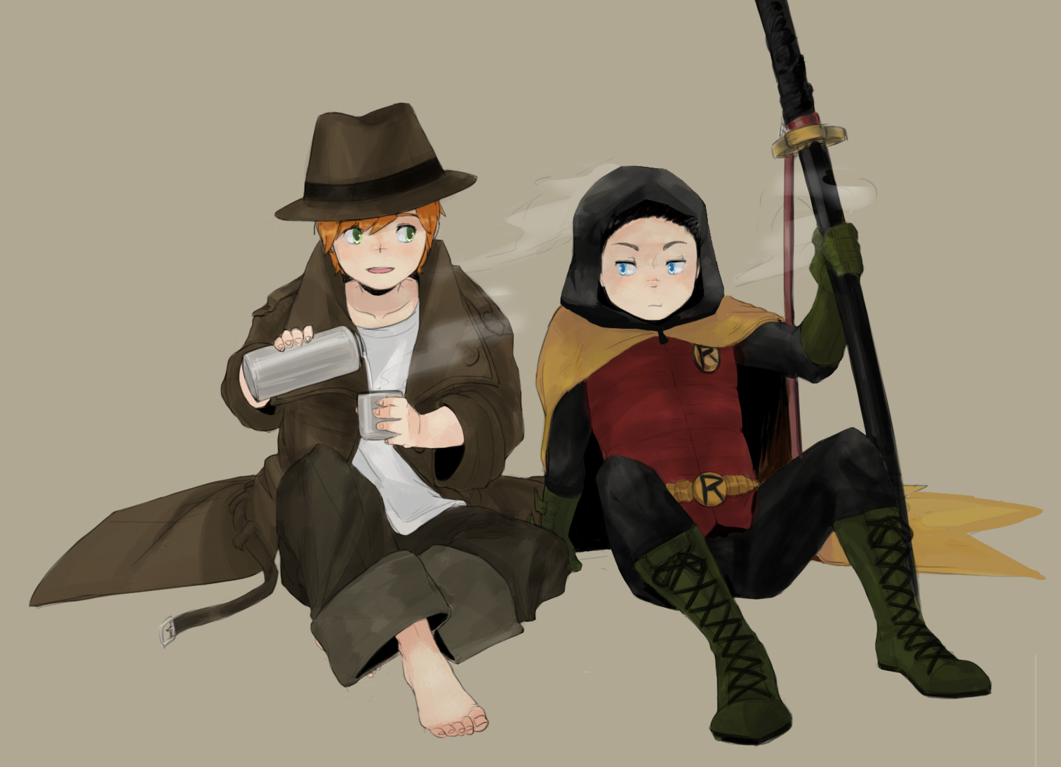 The Big ImageBoard (TBIB) - abuse (dc) baggy clothes barefoot batman ...