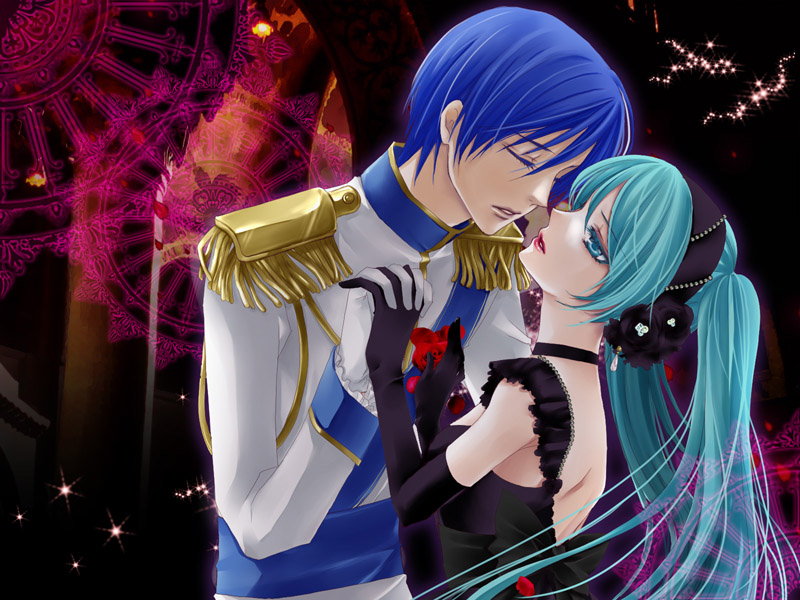 The Big ImageBoard (TBIB) - 1girl aqua eyes aqua hair black dress blue hair cendrillon (vocaloid ...