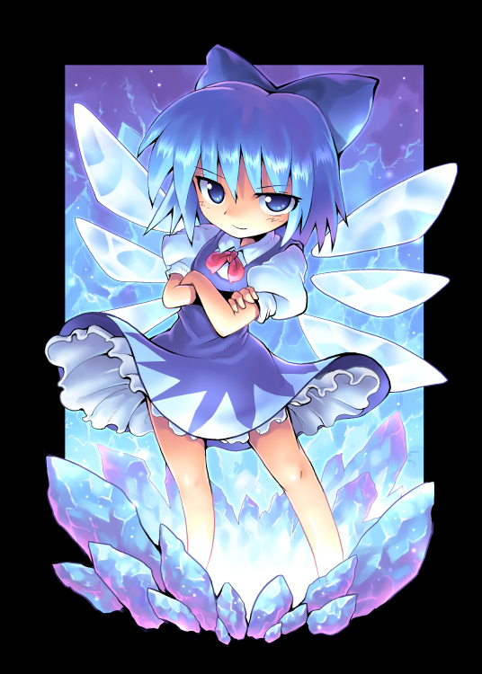 The Big Imageboard Tbib Blue Eyes Blue Hair Cirno Kurogarasu