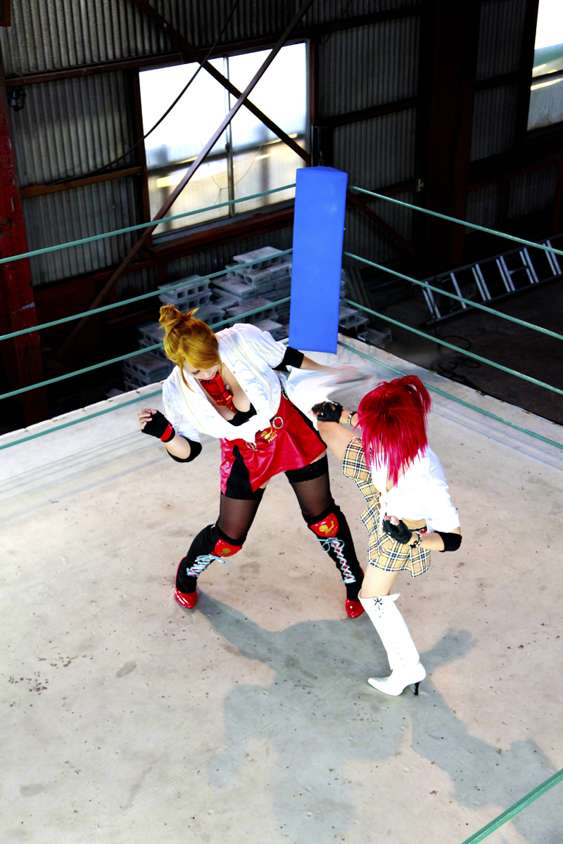 The Big ImageBoard (TBIB) - arena blonde hair boxing ring breasts candy ...