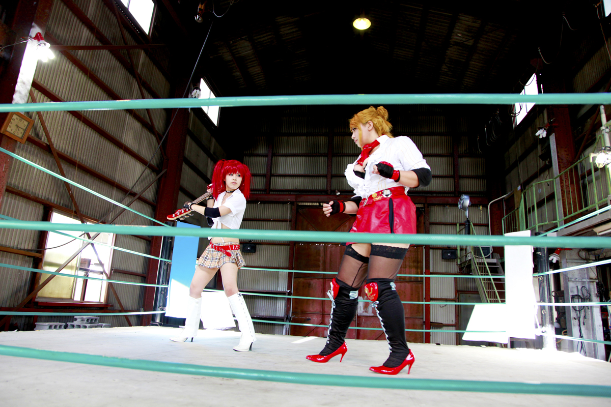 The Big ImageBoard (TBIB) - arena blonde hair boxing ring breasts candy ...