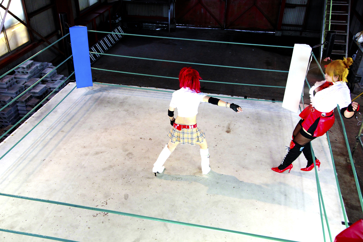 The Big ImageBoard (TBIB) - arena blonde hair boxing ring breasts candy ...