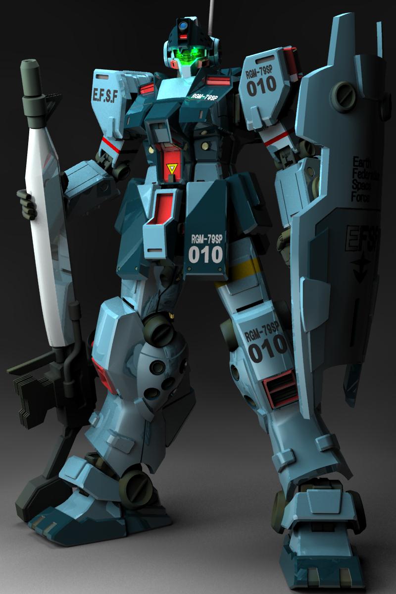 The Big ImageBoard (TBIB) - 3d gm (mobile suit) gm sniper ii gun gundam ...