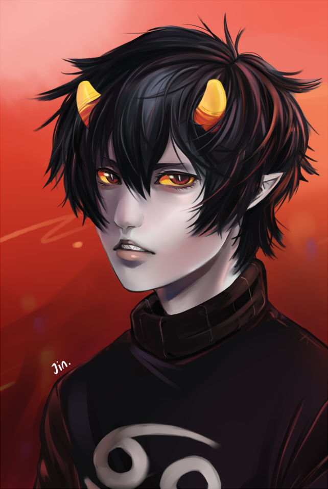 The Big ImageBoard (TBIB) - black hair fangs grey skin homestuck horns ...