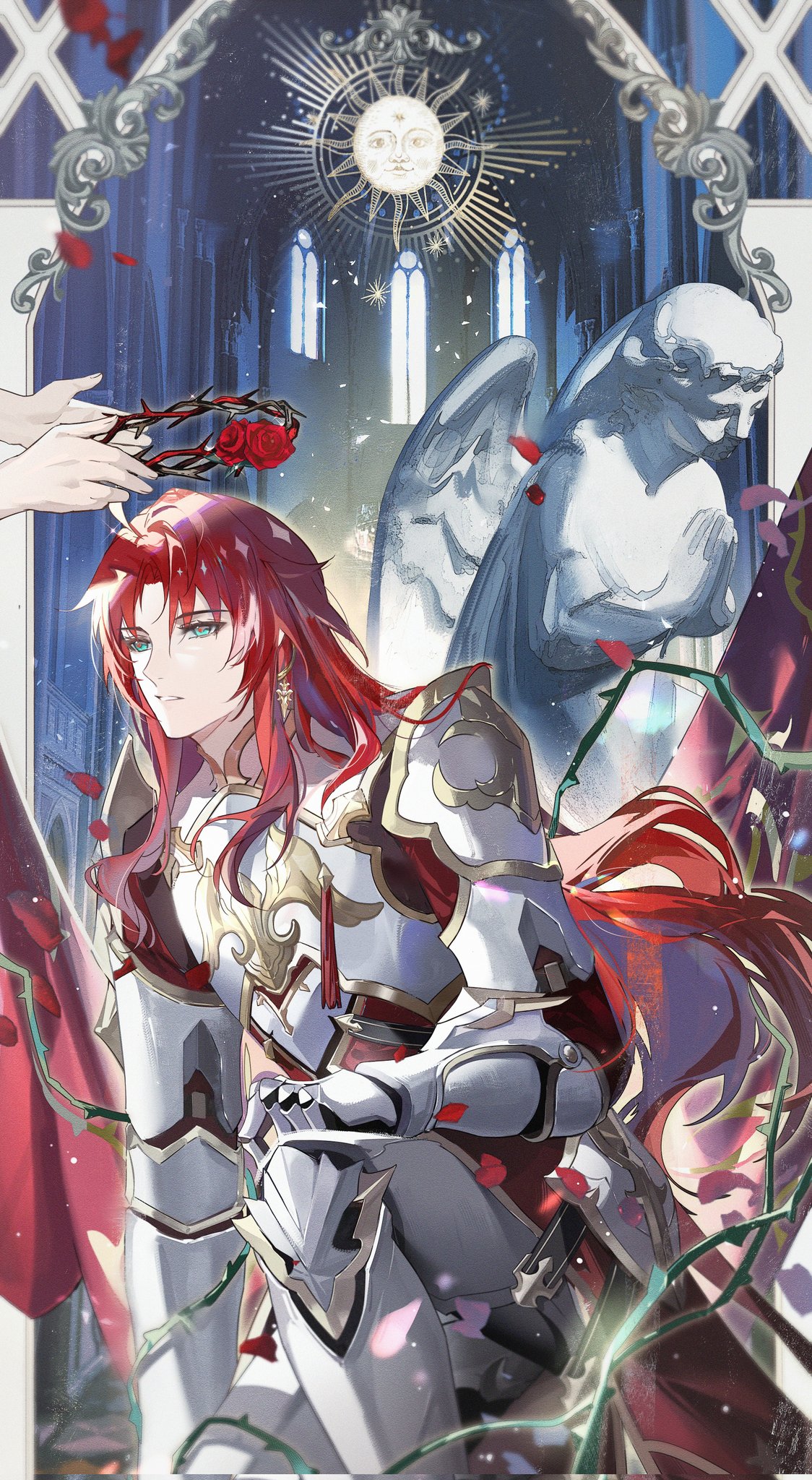 The Big ImageBoard (TBIB) - 1boy ahoge angel statue argenti (honkai ...