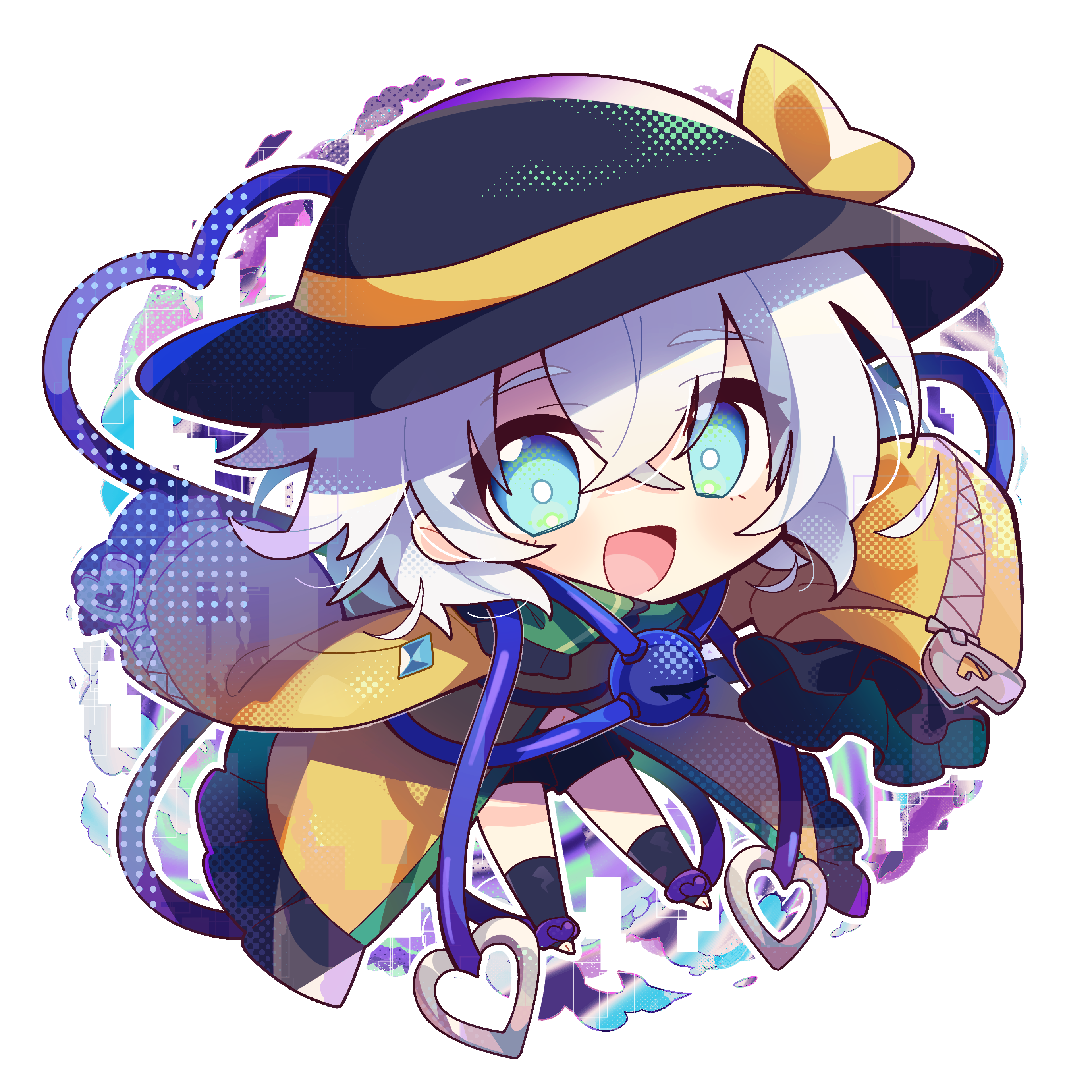 The Big ImageBoard (TBIB) - 1girl absurdres black hat black pants blue ...