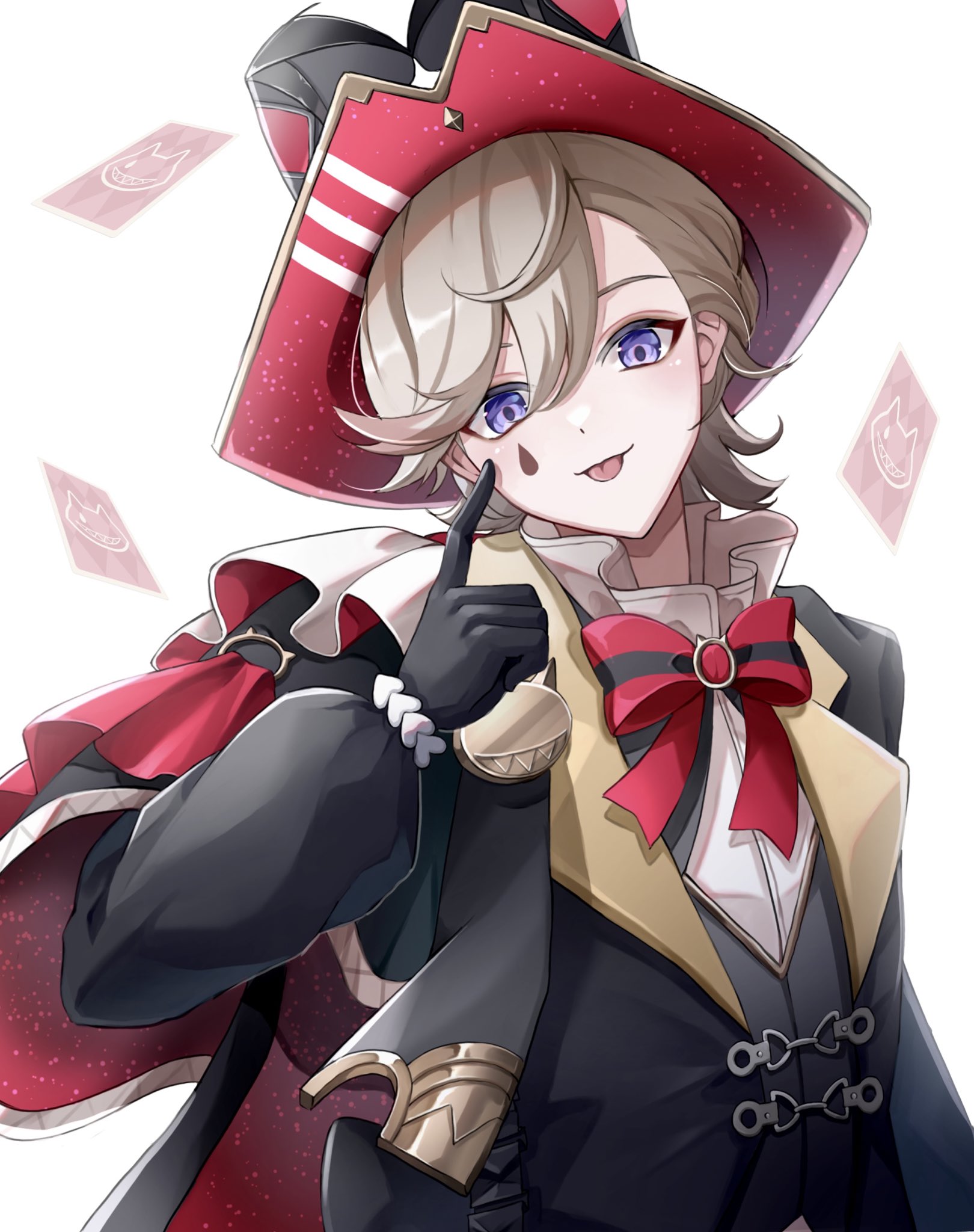 The Big ImageBoard (TBIB) - 1boy :p akanbe black gloves black jacket ...