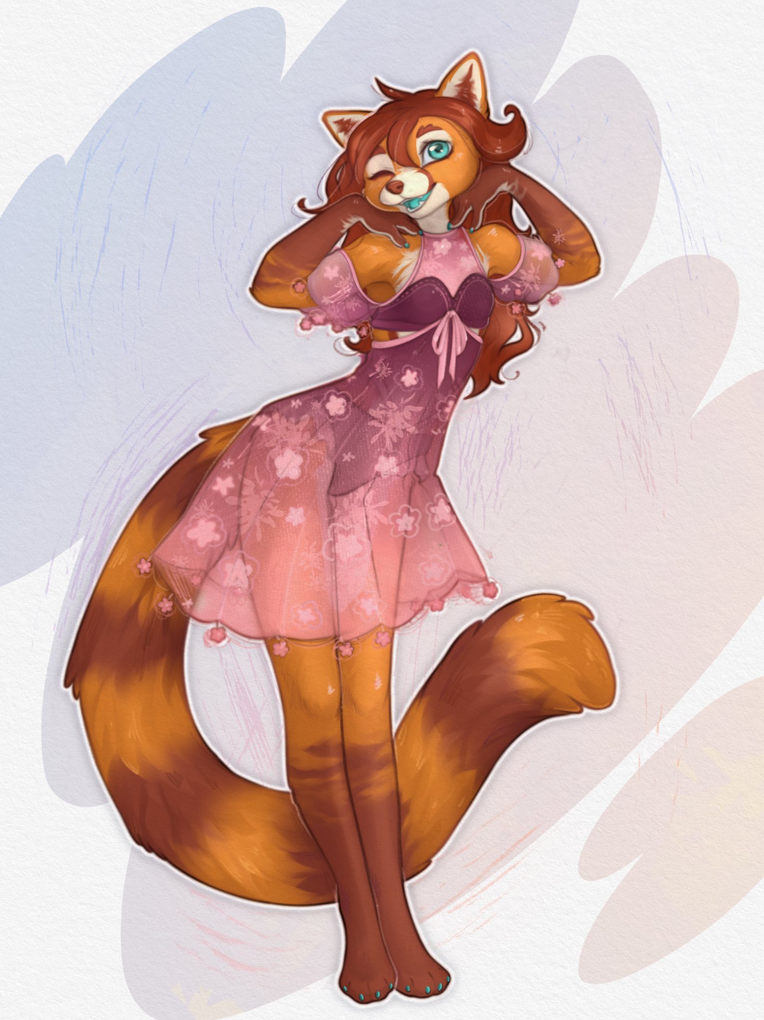 The Big ImageBoard (TBIB) - 2024 ailurid anthro barefoot blue eyes blue tongue brown body brown ...