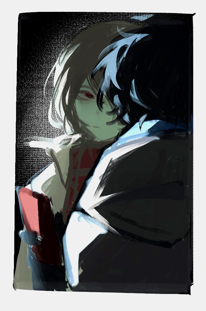 The Big ImageBoard (TBIB) - 2boys akechi gorou amamiya ren black gloves black hair black hoodie ...