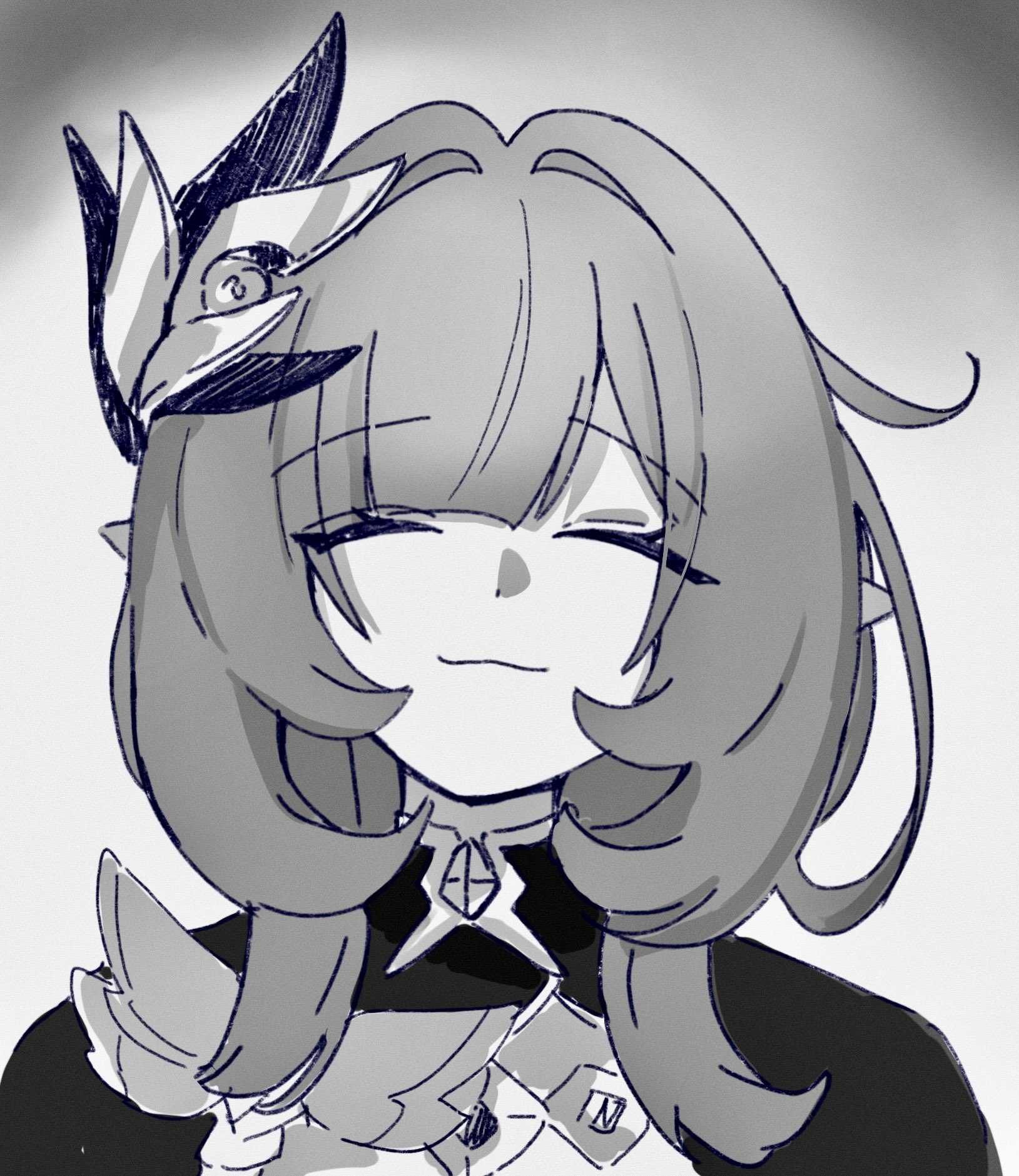 The Big ImageBoard (TBIB) - 1girl ^ ^ closed eyes closed mouth elf ...