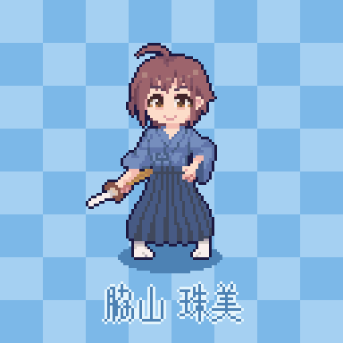 The Big ImageBoard (TBIB) - 1girl ahoge blue background blue shirt blue ...