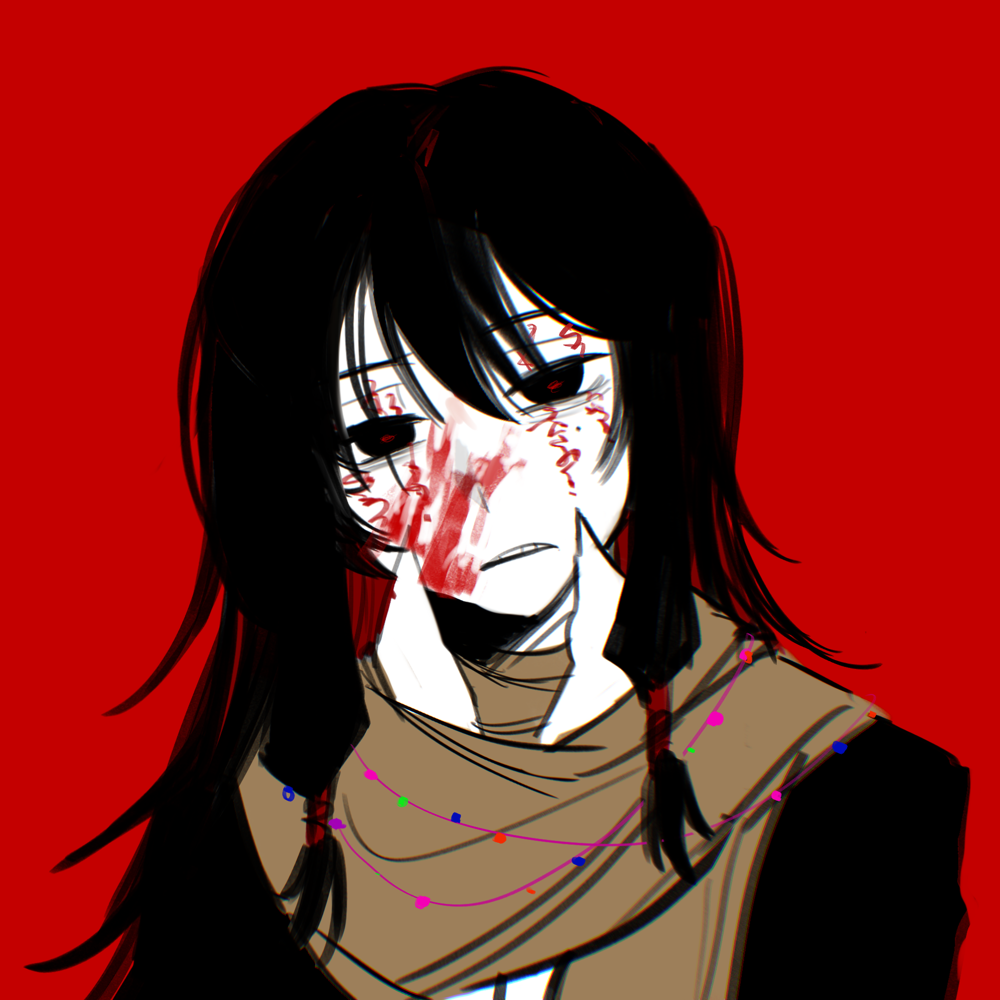The Big ImageBoard (TBIB) - 1boy black eyes black hair black jacket blood blood on face brown ...