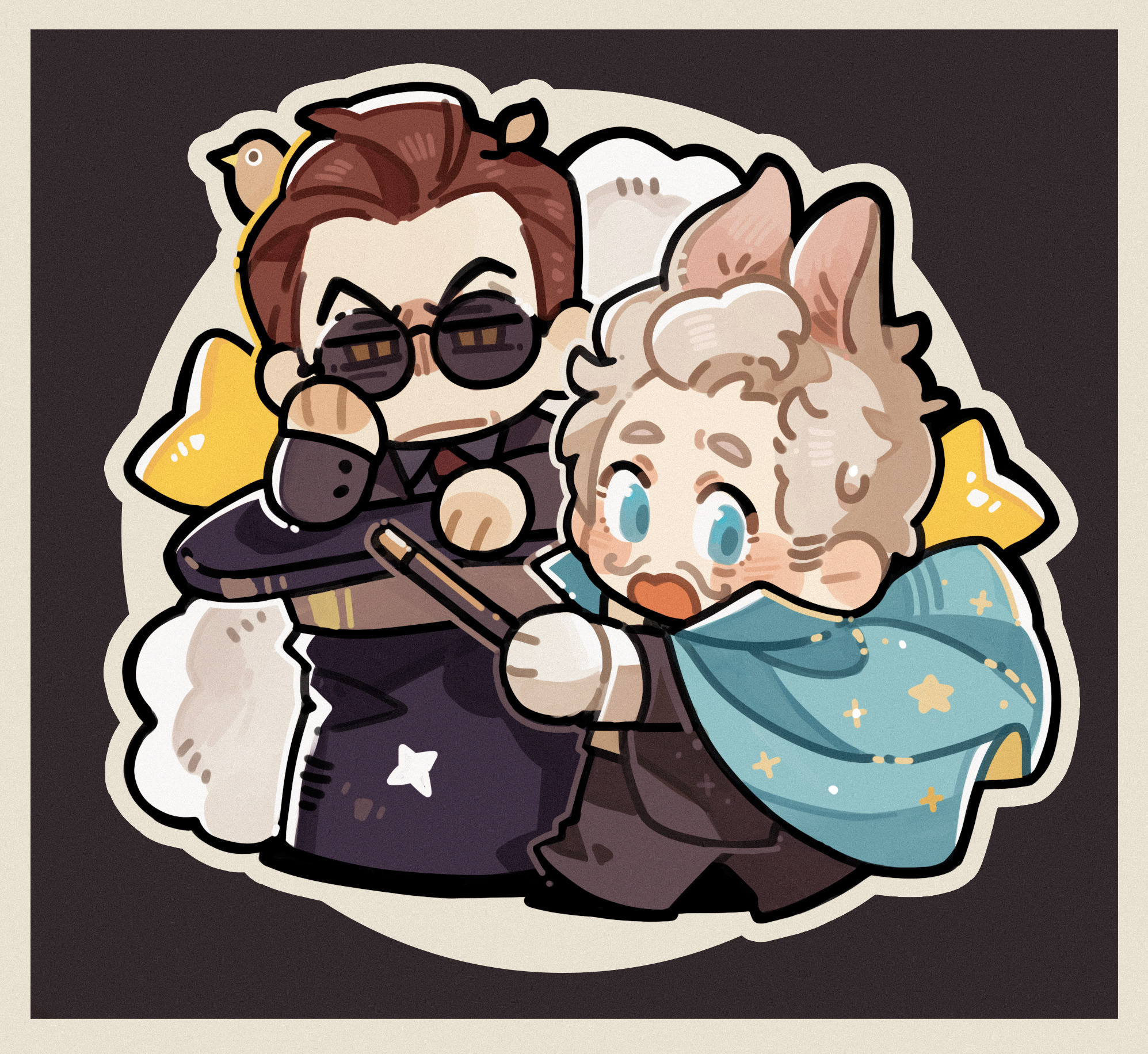 The Big ImageBoard (TBIB) - 2boys angel aziraphale (good omens) blue ...