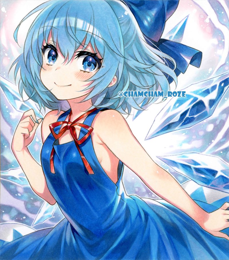 The Big Imageboard Tbib 1girl Blue Bow Blue Dress Blue Eyes Blue