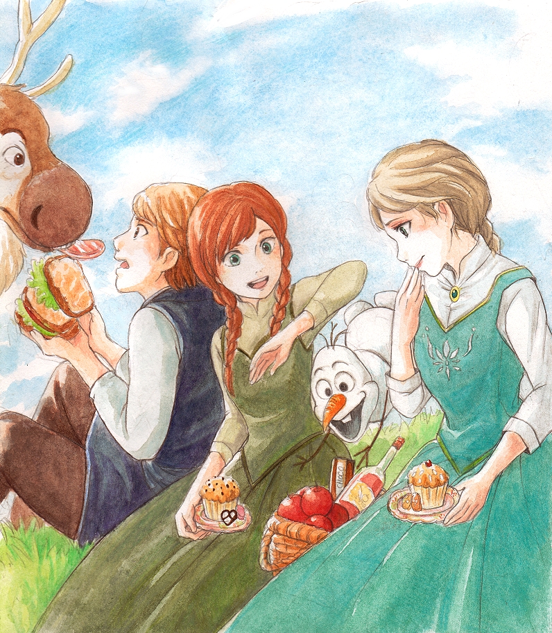 The Big Imageboard Tbib 2girls Alcohol Anna Frozen Apple Bad Id