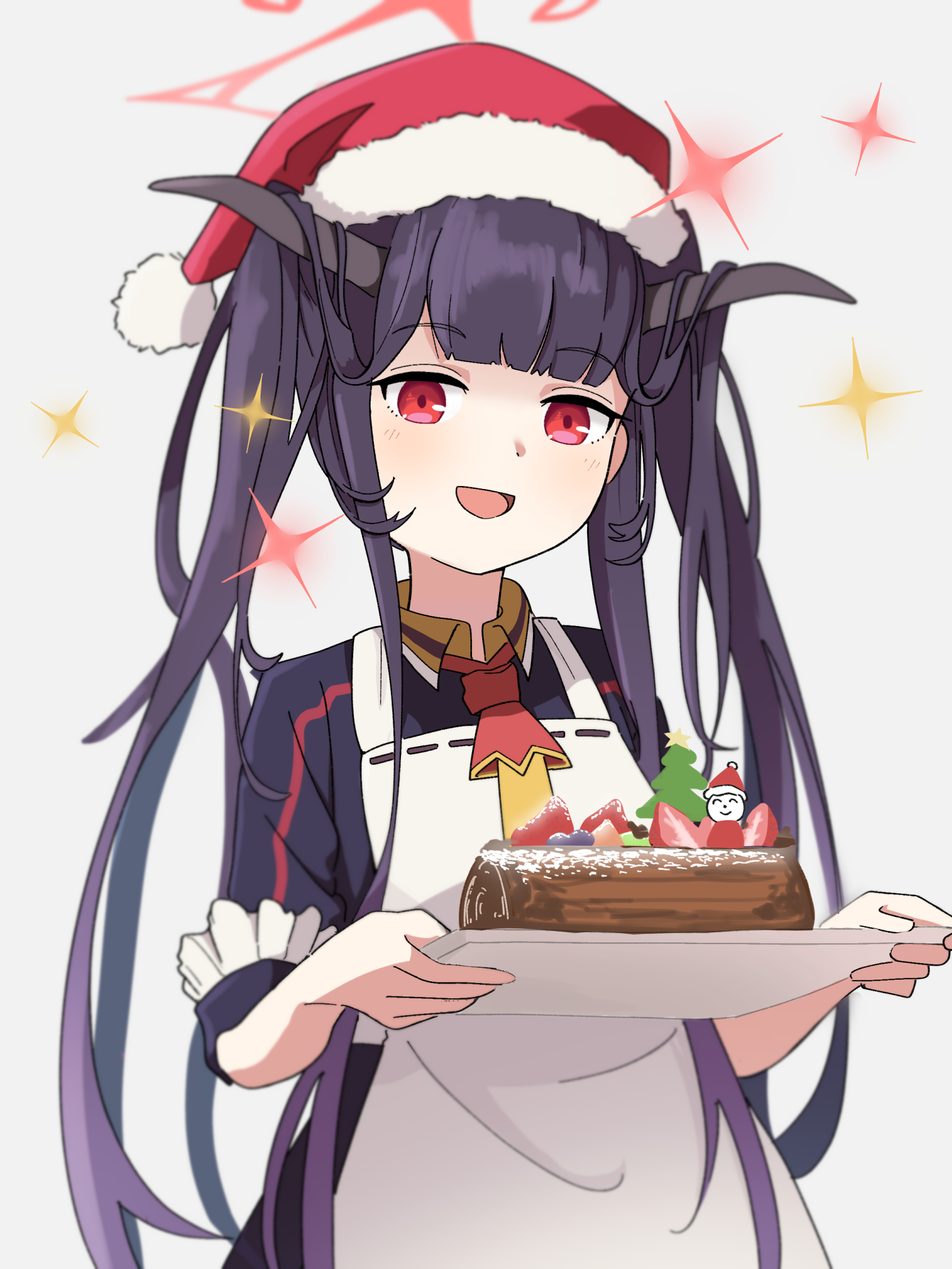 The Big ImageBoard (TBIB) - 1girl apron black hair blue archive demon ...