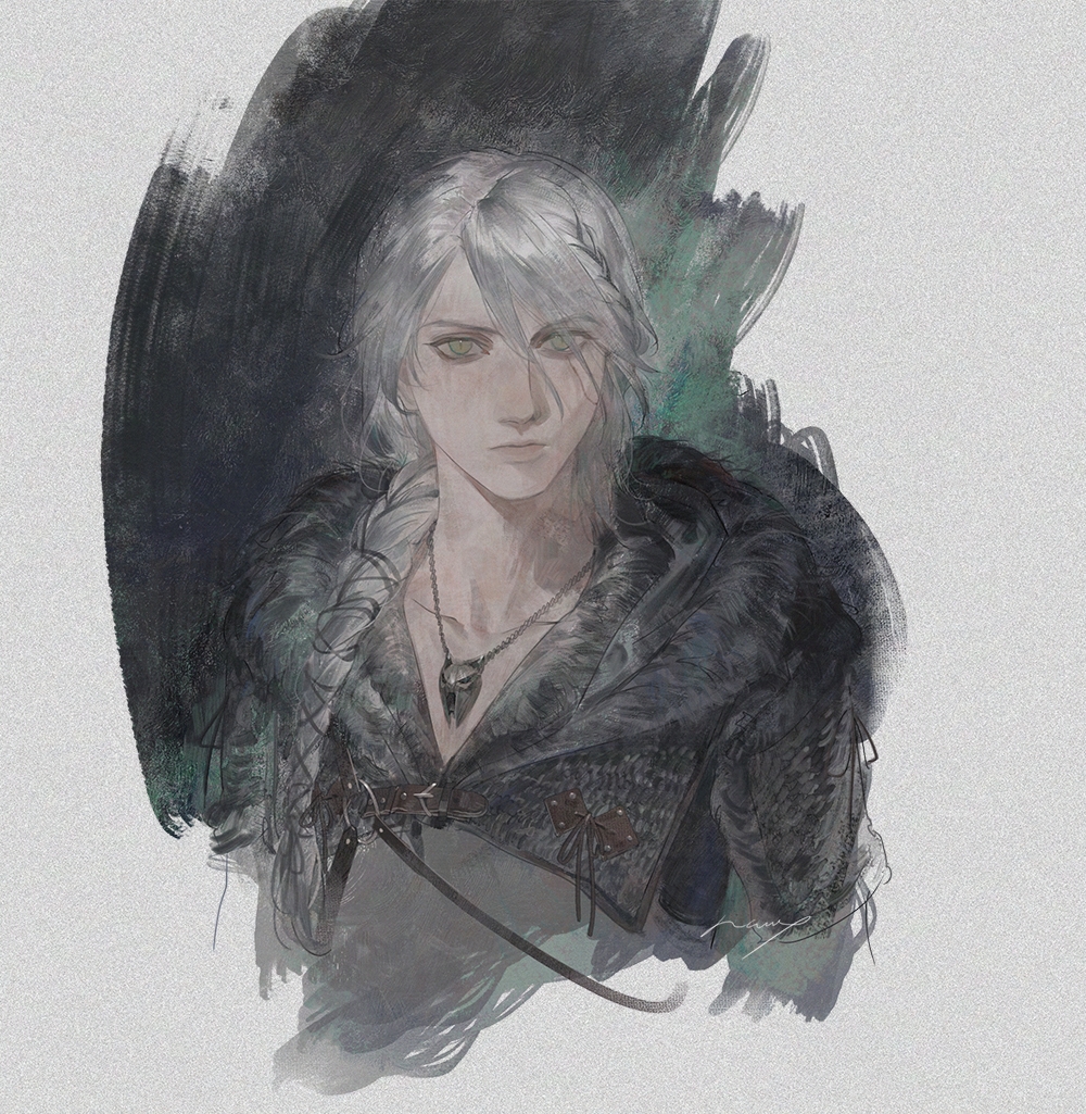 The Big ImageBoard (TBIB) - 1girl braid ciri collarbone cropped torso ...