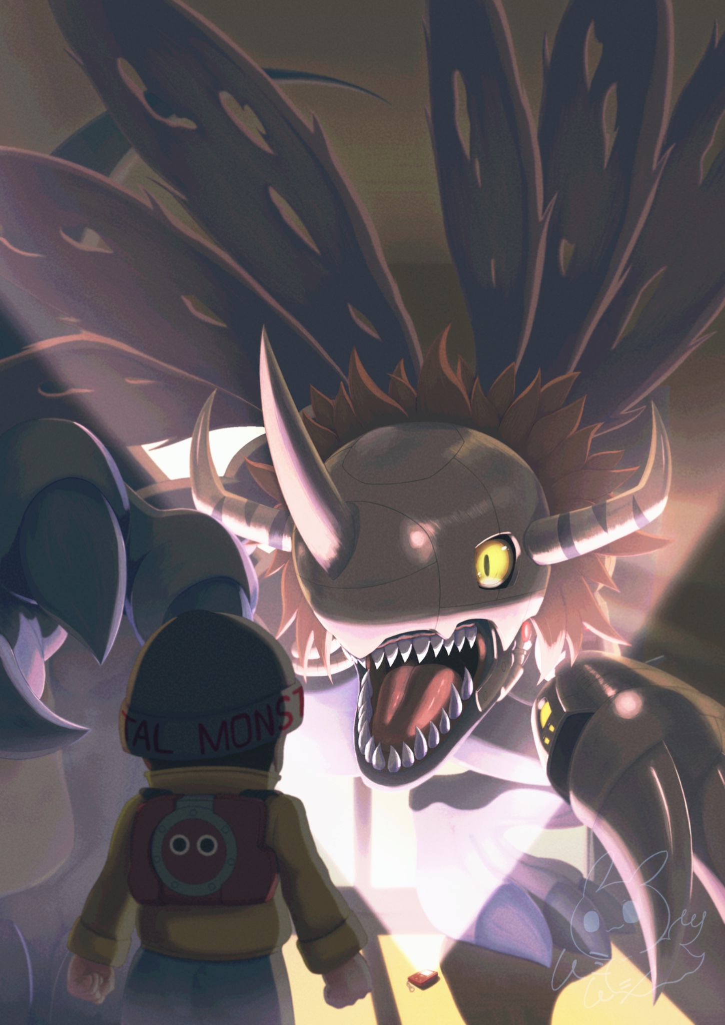 The Big ImageBoard (TBIB) - 1boy beanie cyborg digimon digimon ...