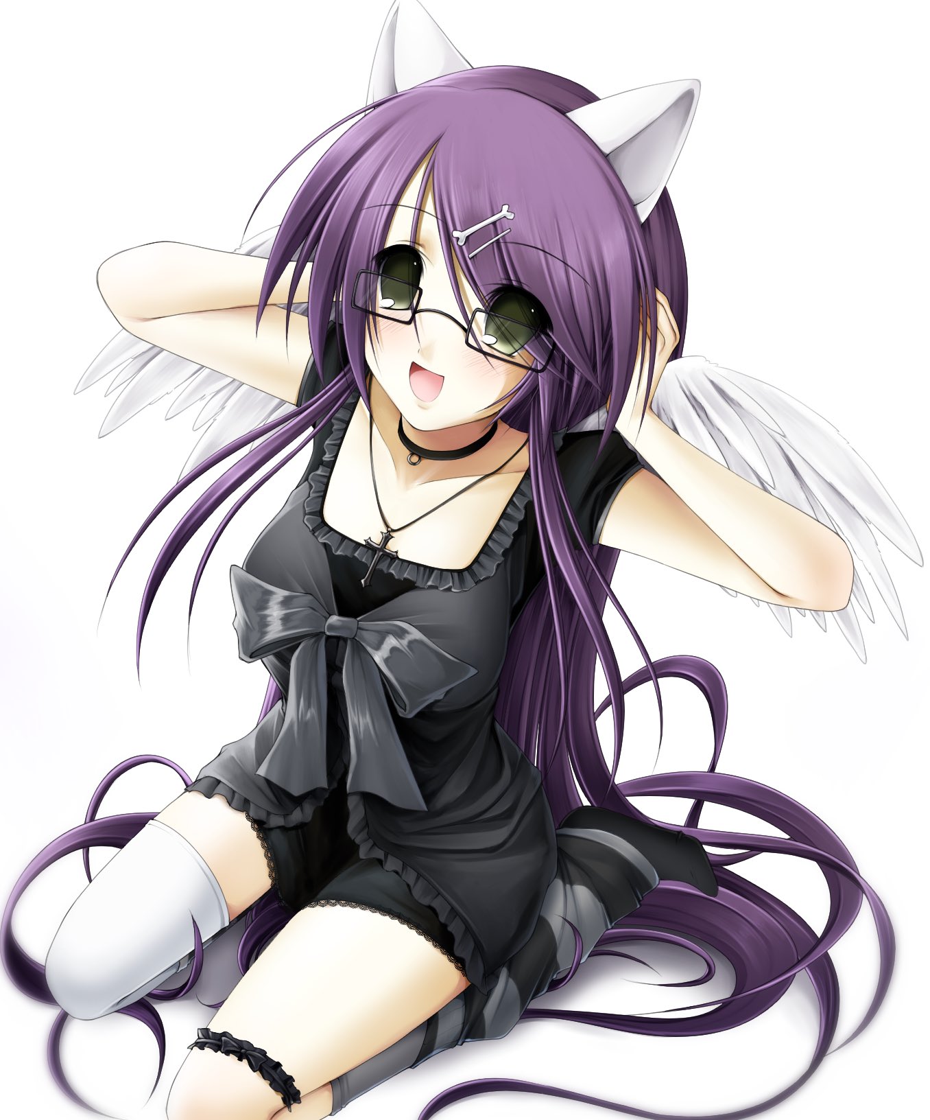 The Big ImageBoard (TBIB) - 2000s (style) animal ears asymmetrical legwear bonnie bones (ponymoe ...