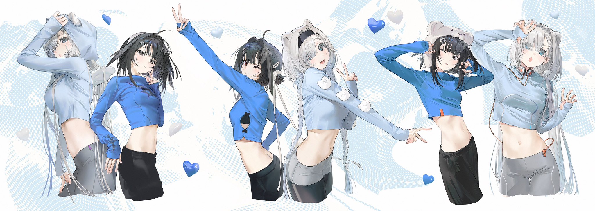 The Big ImageBoard (TBIB) - 2girls :o ahoge alternate costume animal ears arknights arm up ...