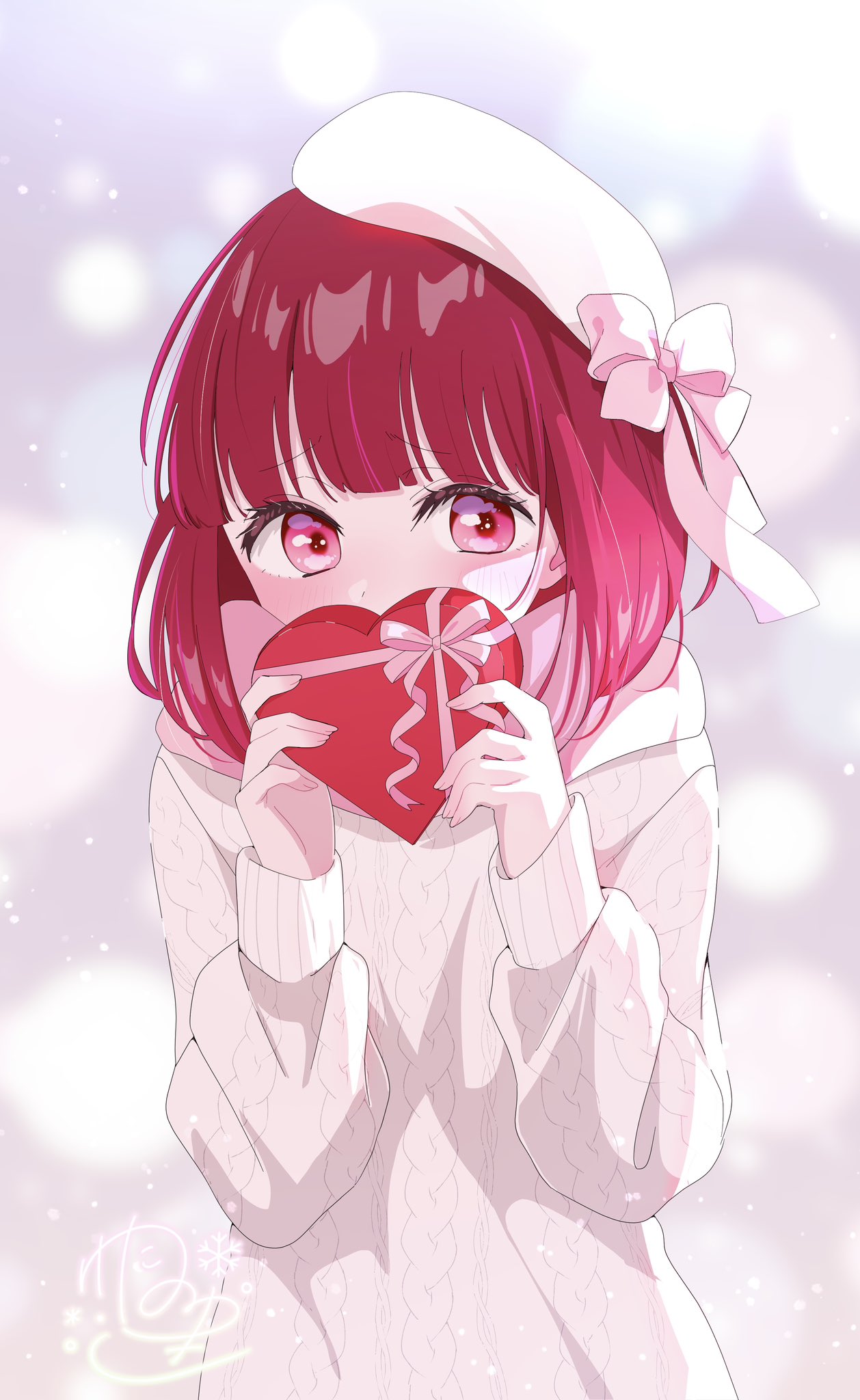 The Big ImageBoard (TBIB) - 1girl arima kana beret blurry blurry background blush bob cut bow ...