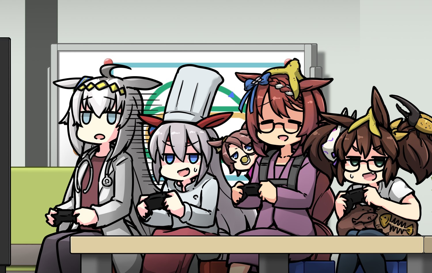 The Big ImageBoard (TBIB) - 5girls ahoge alternate costume animal ears ...