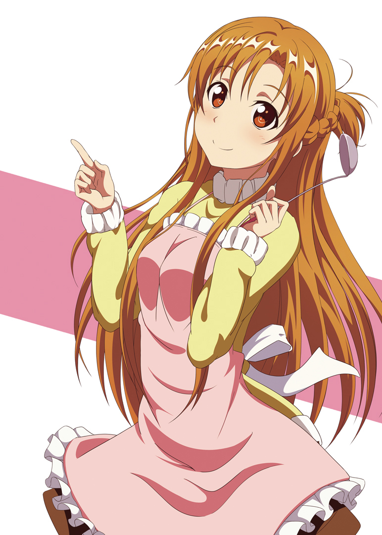 The Big ImageBoard (TBIB) - 1girl apron asuna (sao) blush braid brown ...