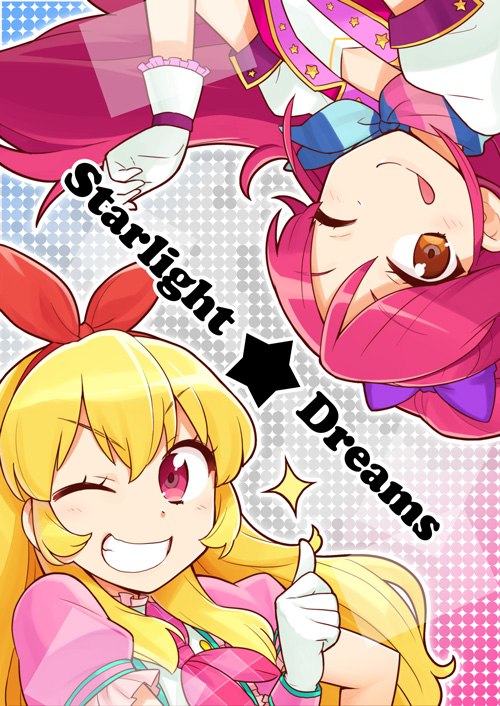 The Big ImageBoard (TBIB) - 2girls ;q aikatsu! aikatsu! (series) blonde hair blush bow brown ...