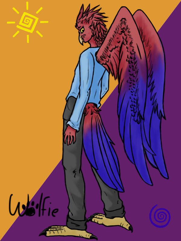 The Big Imageboard Tbib Anthro Avian Beak Biped Bird Bluwolfie