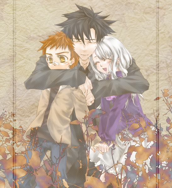 The Big ImageBoard (TBIB) - 1boy 2girls aged down black hair brother ...