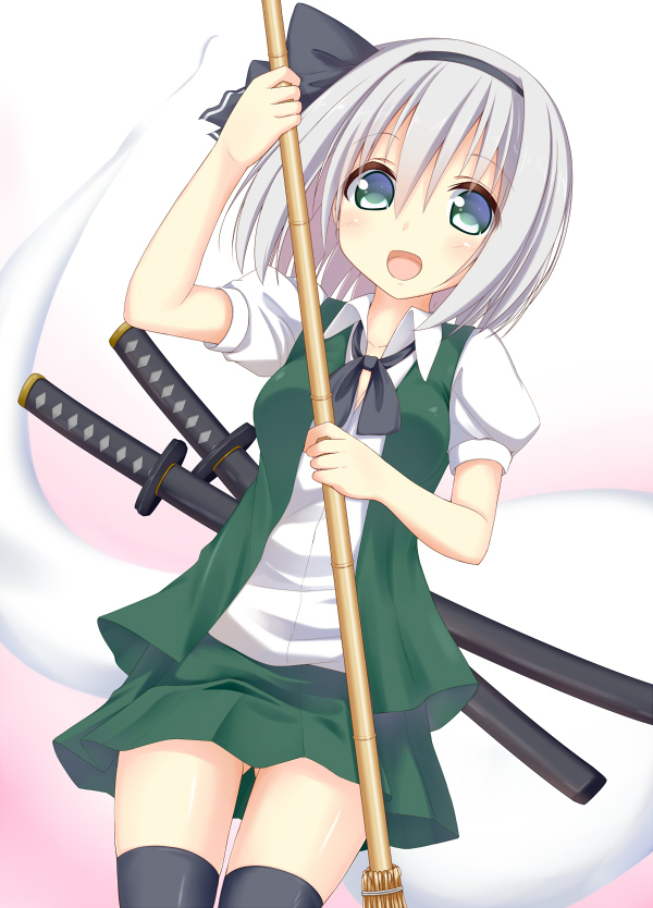 The Big ImageBoard (TBIB) - 1girl :d aqua eyes black hairband black ...