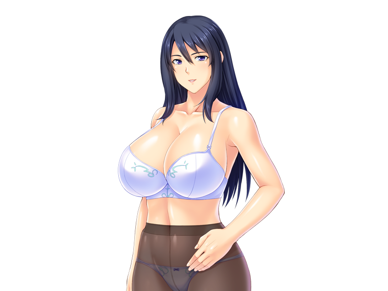 The Big ImageBoard (TBIB) - 1girl bare shoulders blue eyes blue hair bra breasts cleavage ...