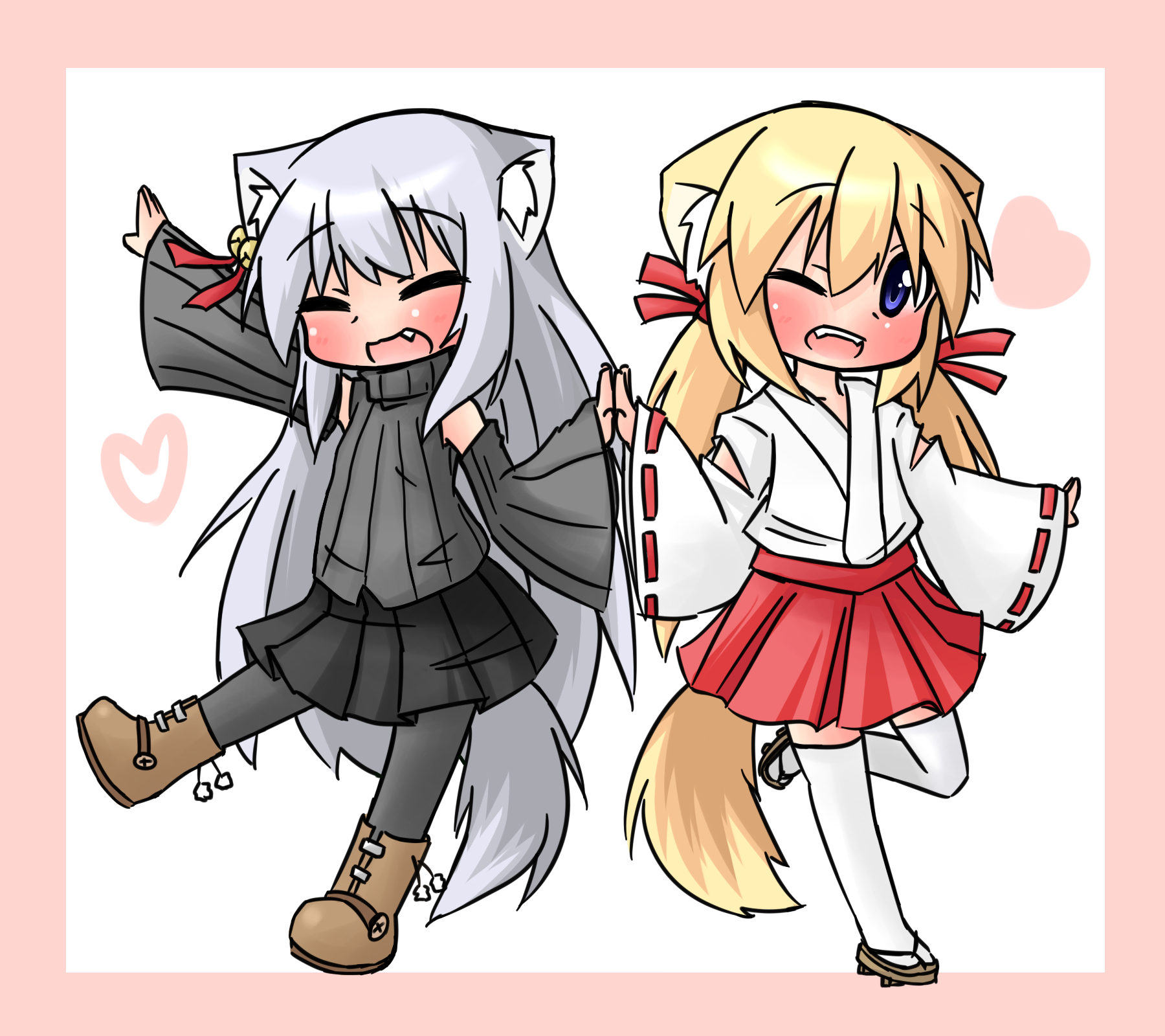 The Big ImageBoard (TBIB) - 2girls animal ears blonde hair blue eyes ...