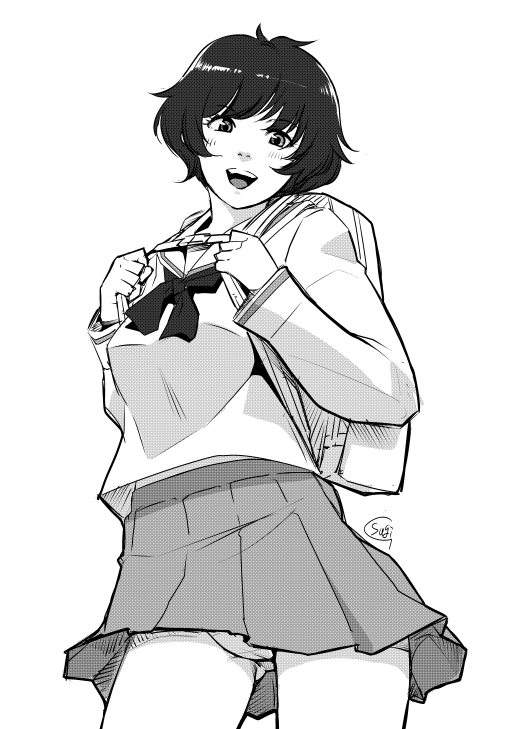 The Big Imageboard Tbib 1girl Akiyama Yukari Black Hair Ganto Girls