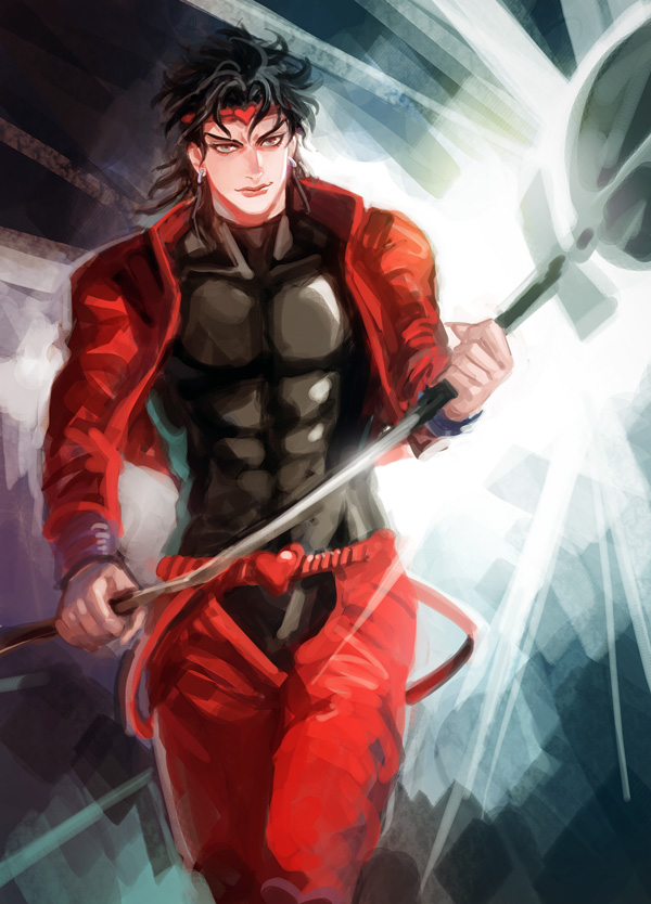 The Big ImageBoard (TBIB) - 1boy alternate color black hair commentary ...