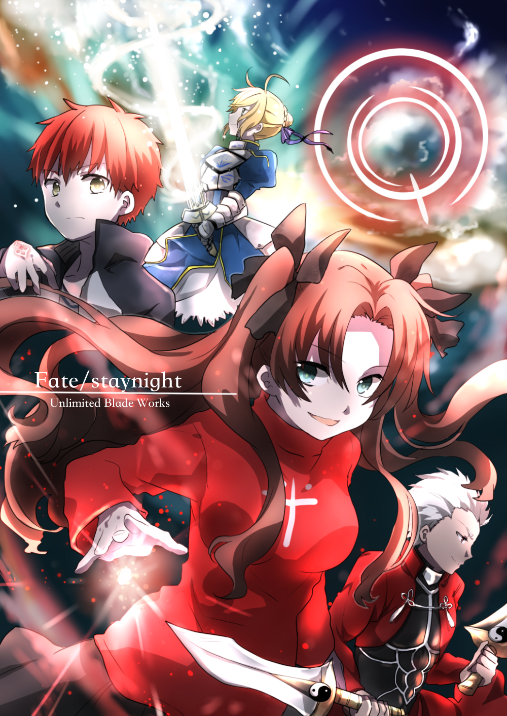 The Big ImageBoard (TBIB) - 2girls ahoge archer artoria pendragon (all ...