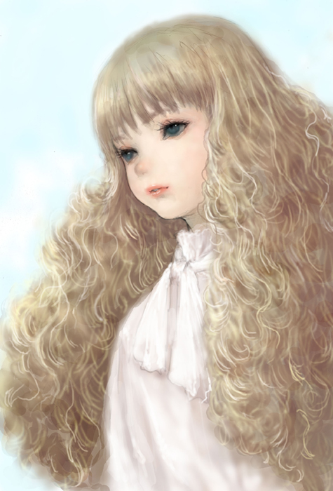 The Big ImageBoard (TBIB) - 1girl bad id bad pixiv id blonde hair blue eyes long hair original ...