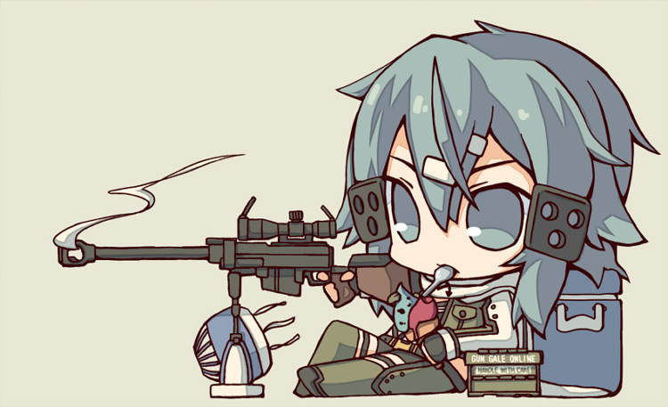 The Big ImageBoard (TBIB) - 1girl anti-materiel rifle blue eyes blue ...