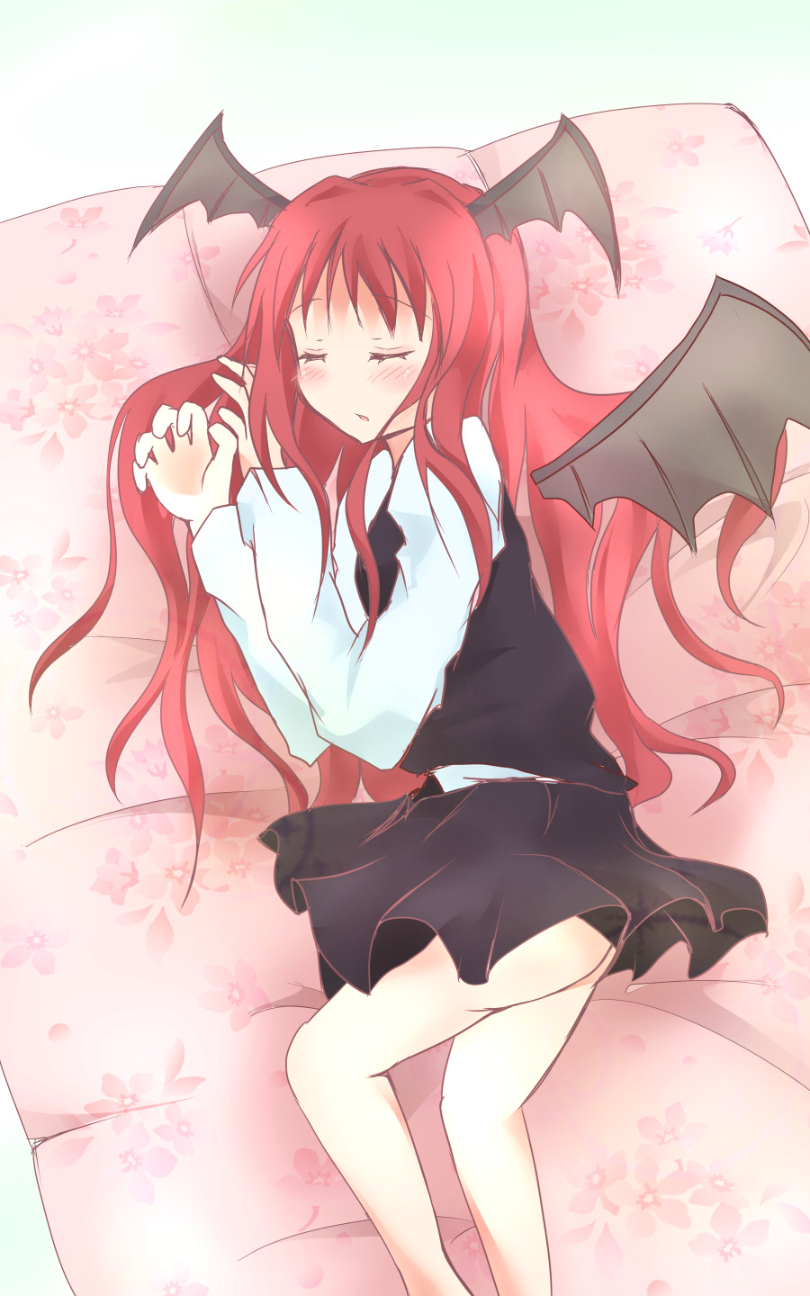 The Big Imageboard Tbib Bad Id Bad Pixiv Id Blush Demon Wings Head