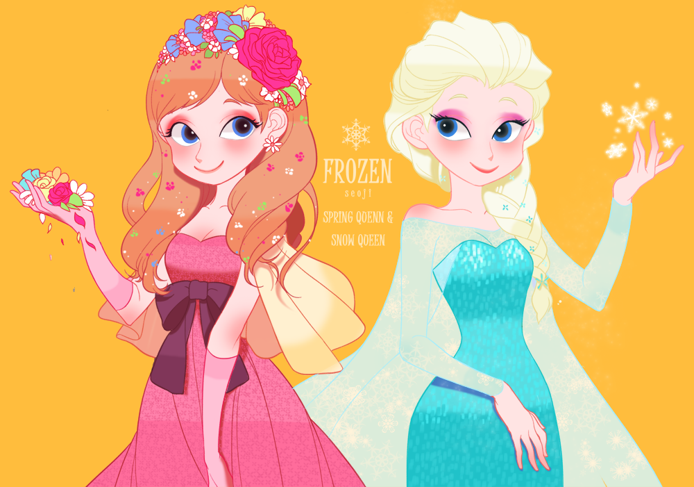 The Big Imageboard Tbib 2girls Anna Frozen Blonde Hair Blue Eyes