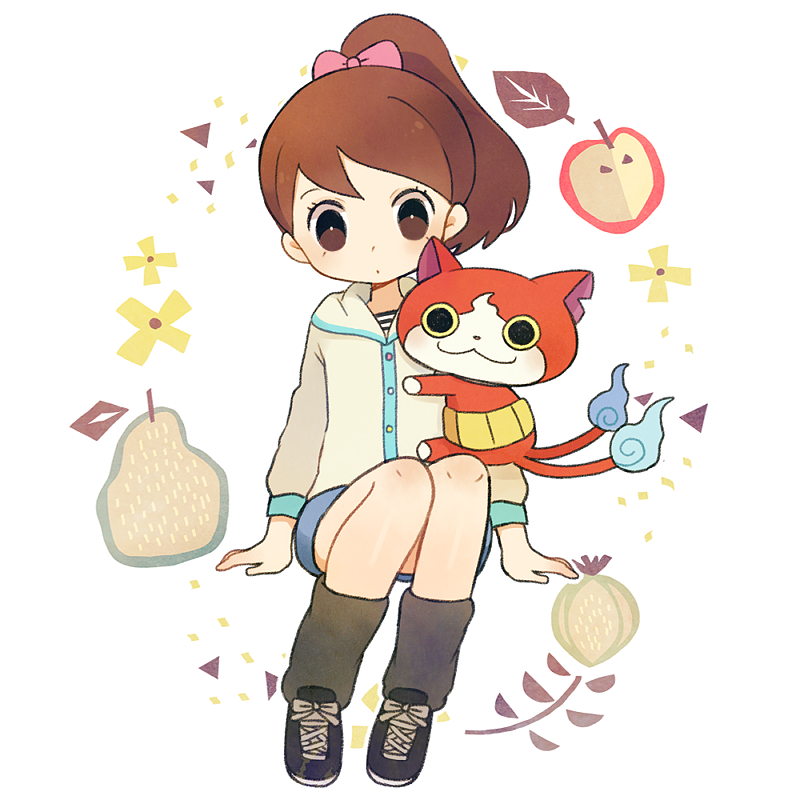 The Big ImageBoard (TBIB) - 1girl ayu (mog) bad id bad pixiv id brown eyes brown hair cat fire ...